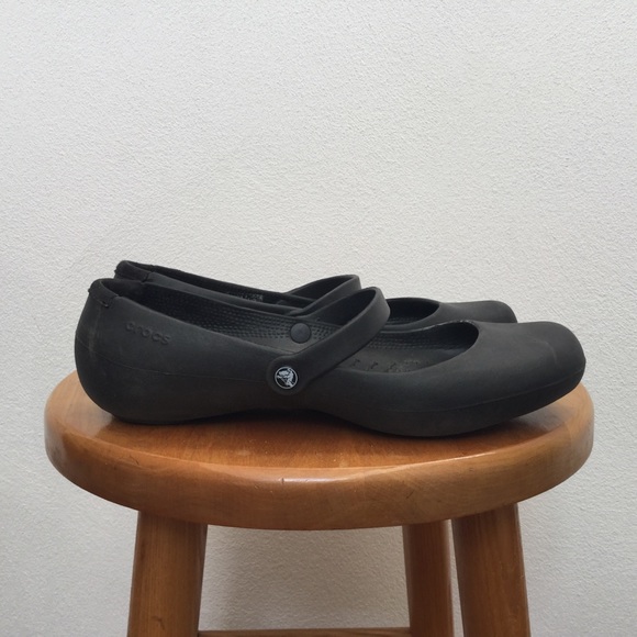 CROCS | Shoes | Crocs Womens Alice Work Flat Black Shoe Size 8 | Poshmark
